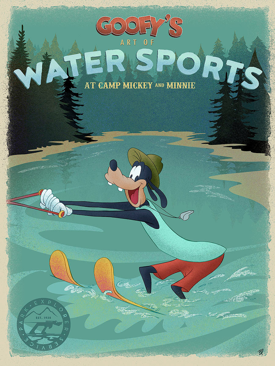 "Goofy's Water Sports" by Bret Iwan|Disney Artwork|Treasures on Canvas ...