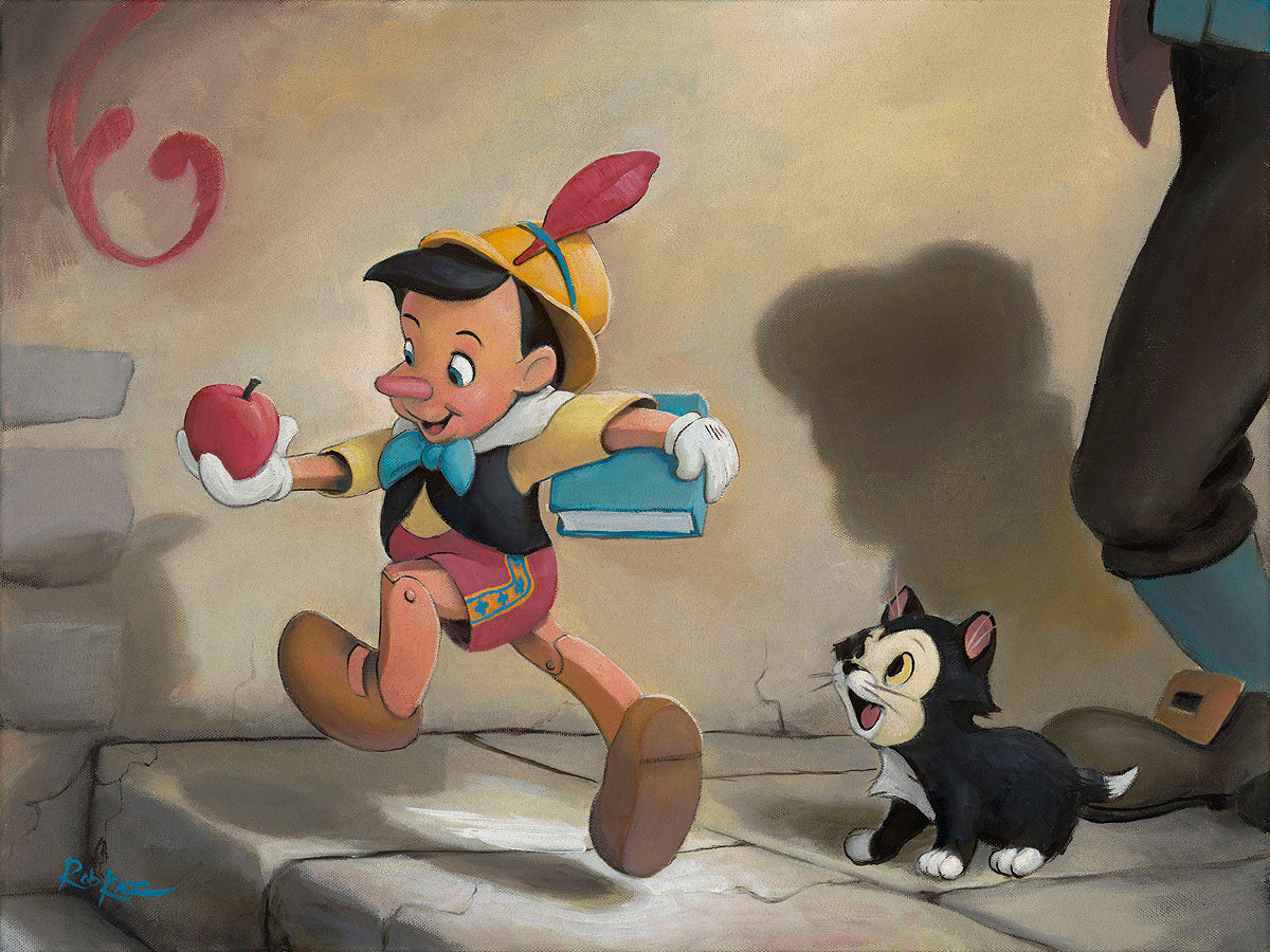 "Off to School" by Rob Kaz|Disney Artwork|Treasures on Canvas – Disney ...