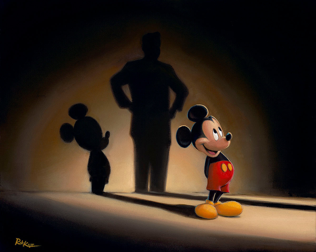 "Mickey's Shadow" by Rob Kaz|Disney Artwork|Treasures on Canvas ...
