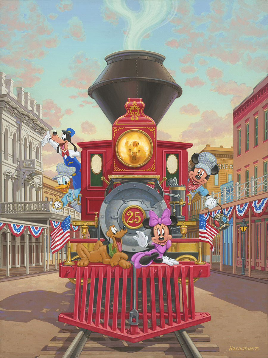 "All Aboard Engine 25" by Manuel Hernandez - Disney Artwork - Treasures ...