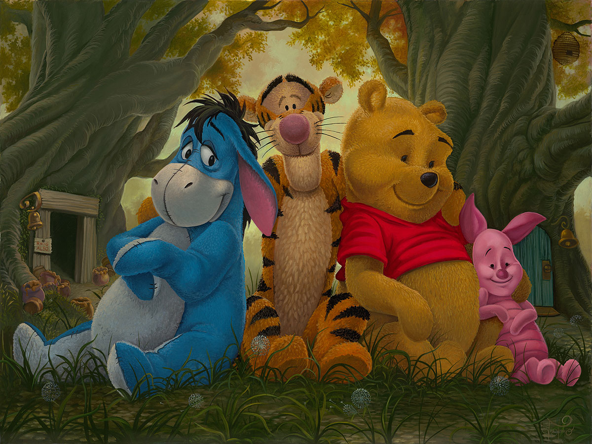 "Pooh and His Pals" by Jared Franco|Disney Artwork|Treasures on Canvas ...