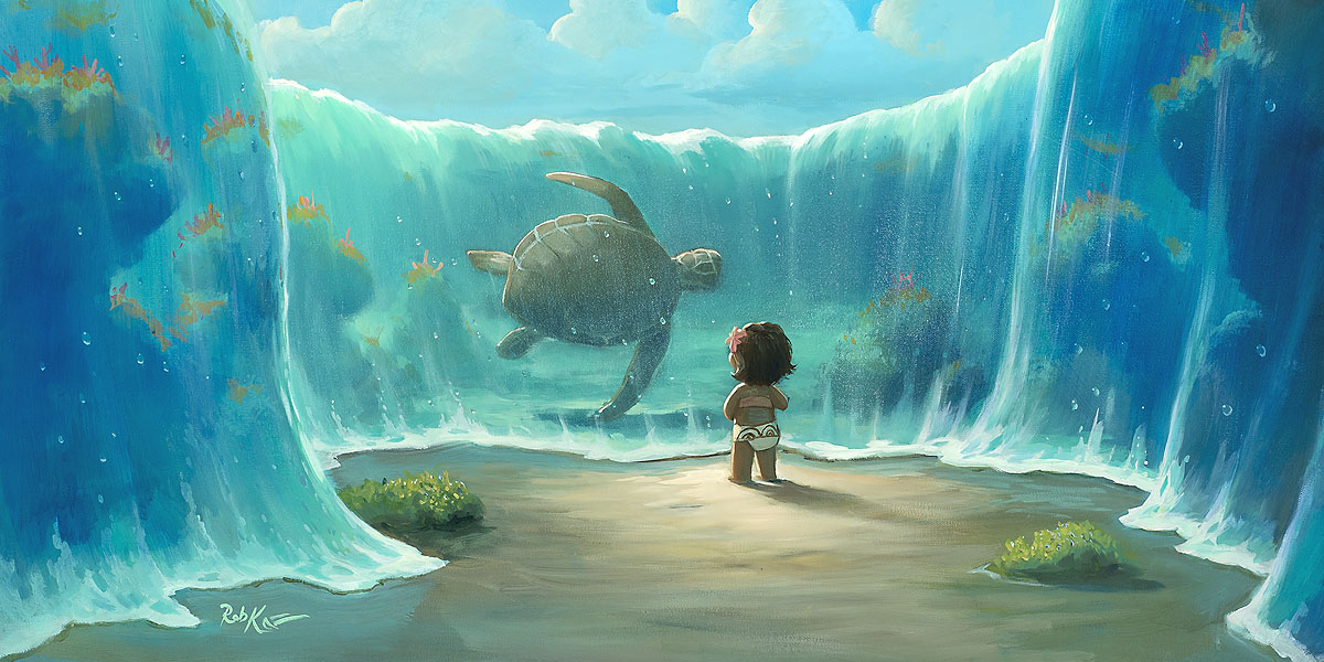 "Moana’s New Friend" by Rob Kaz | Signed and Numbered Edition|Disney ...