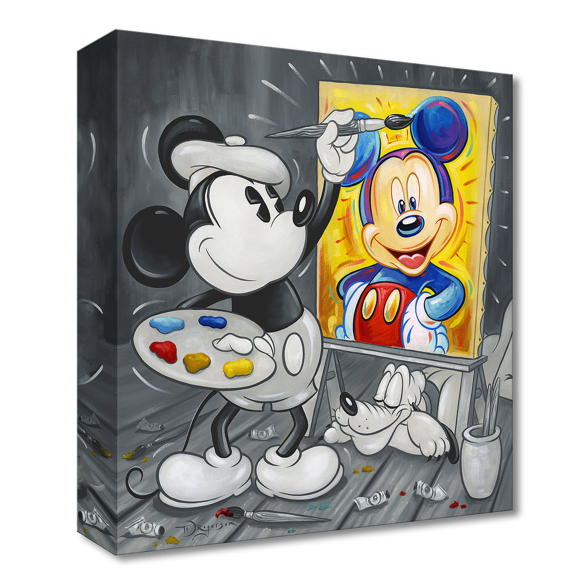 "Mickey Paints Mickey" by Tim Rogerson|Disney Artwork|Treasures on ...